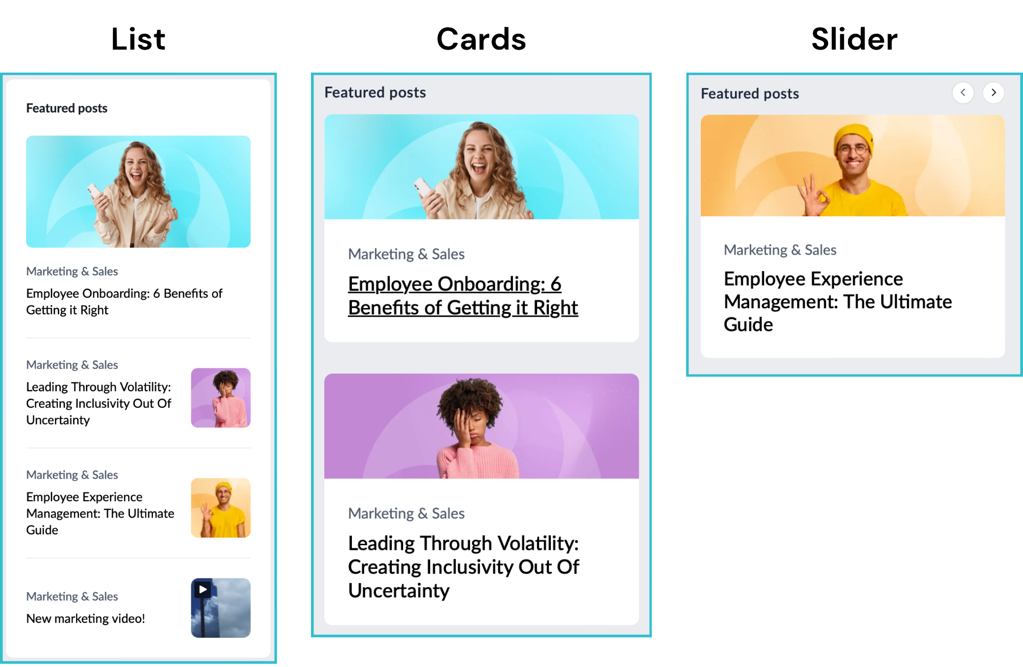 Multichannel posts widget – Haiilo Support Center