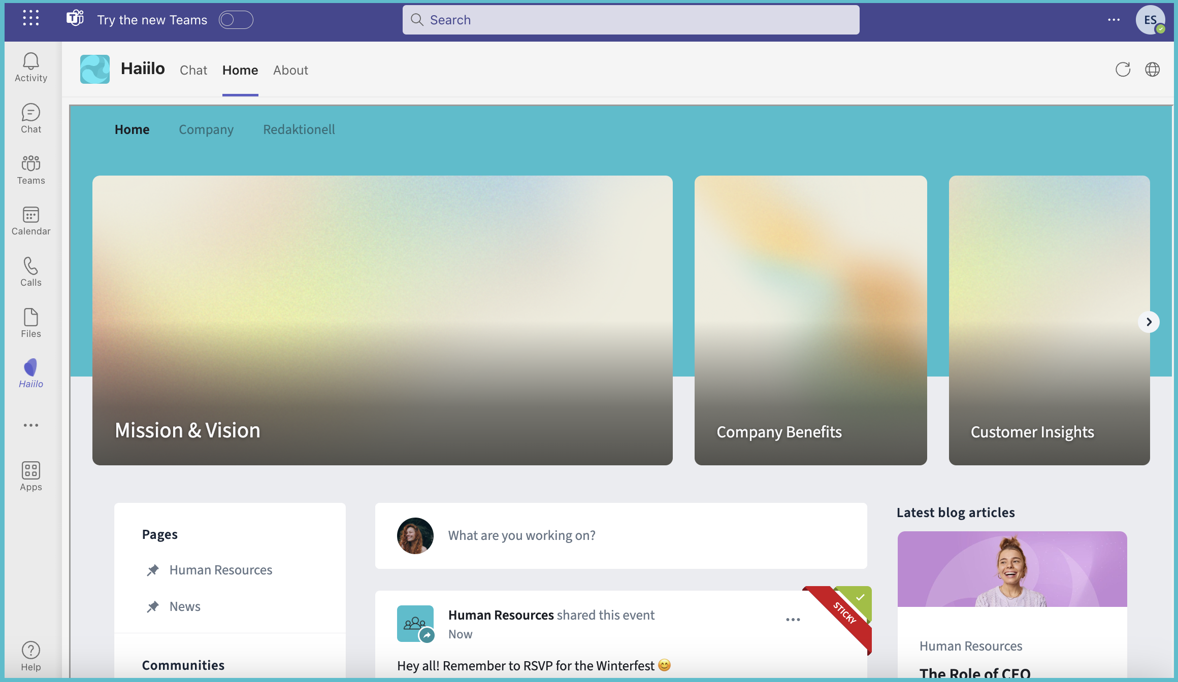 Microsoft Integration Overview Haiilo Support Center