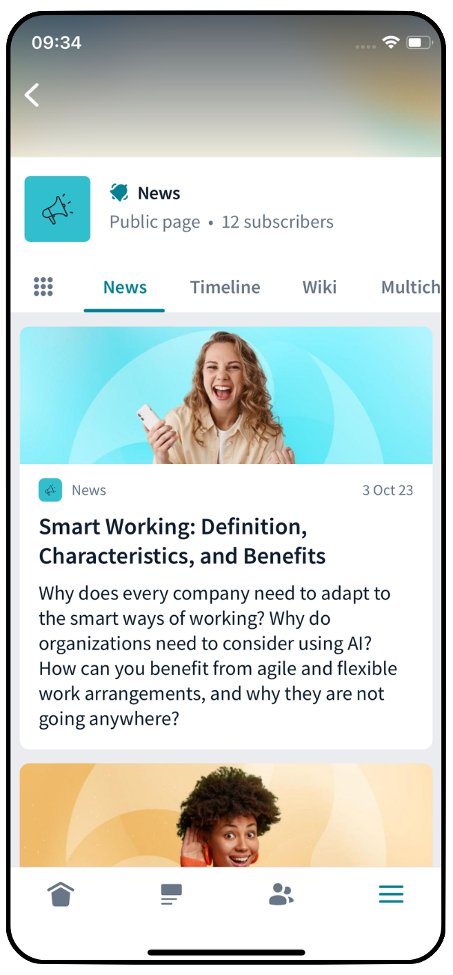 Pages on mobile – Haiilo Support Center
