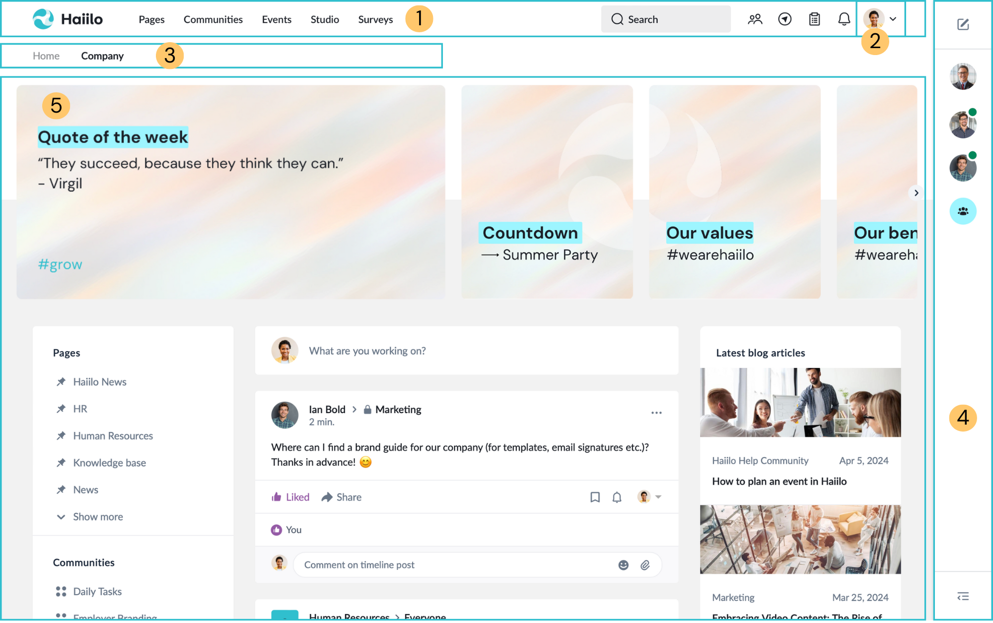 Navigating the platform – Haiilo Support Center