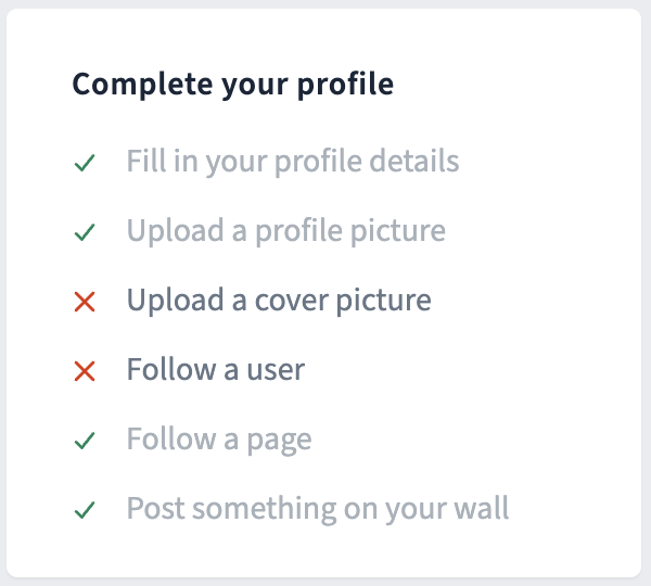 Complete profile widget – Haiilo Support Center
