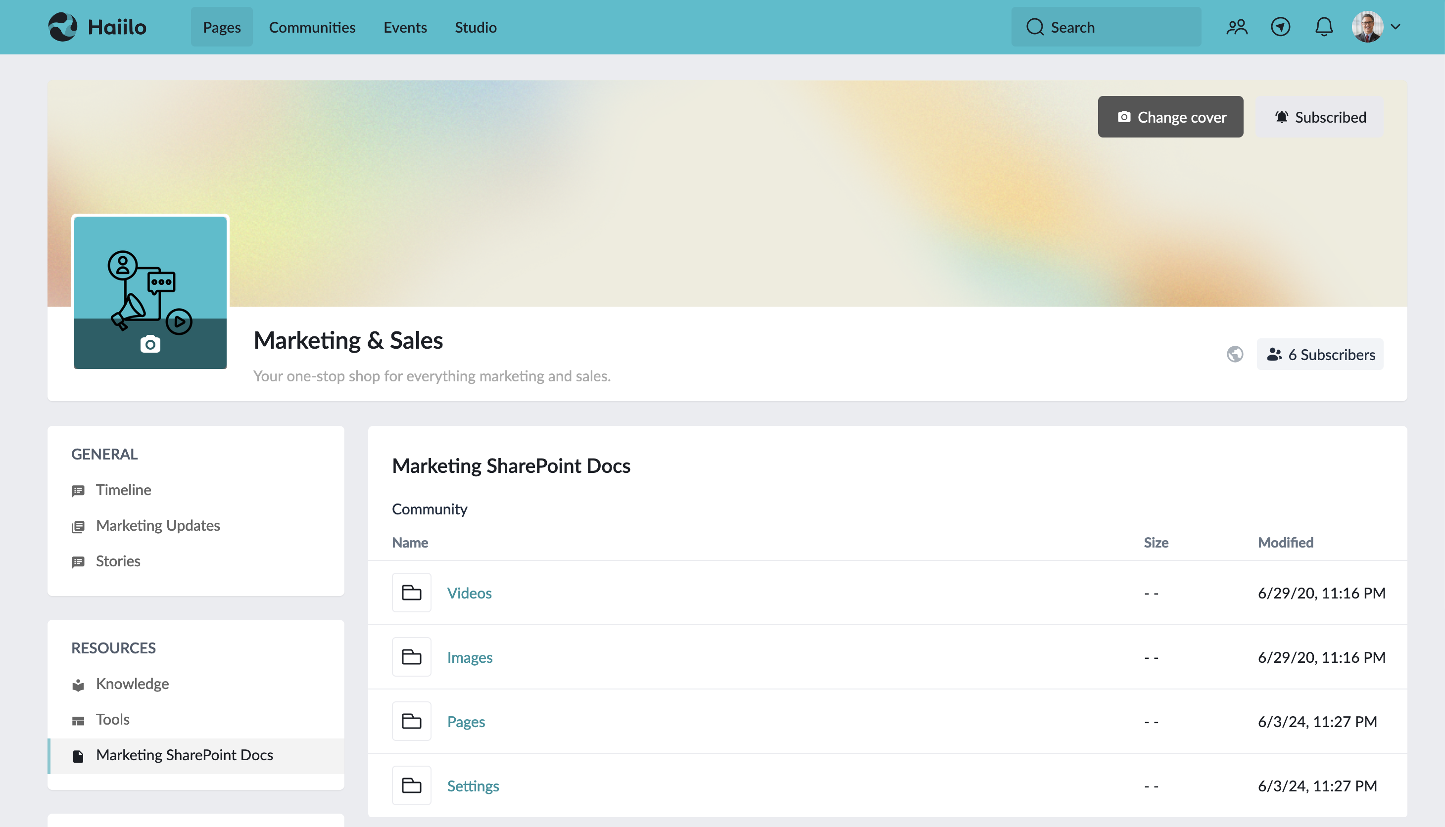 Setting up a M365 Documents app – Haiilo Support Center