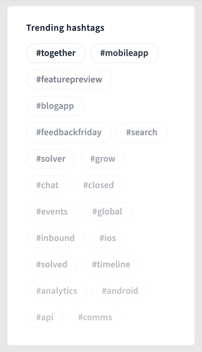 Trending hashtags widget – Haiilo Support Center