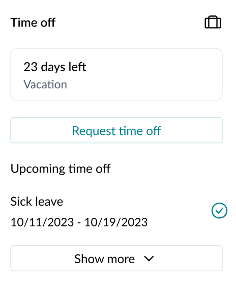 Time off widget – Haiilo Support Center