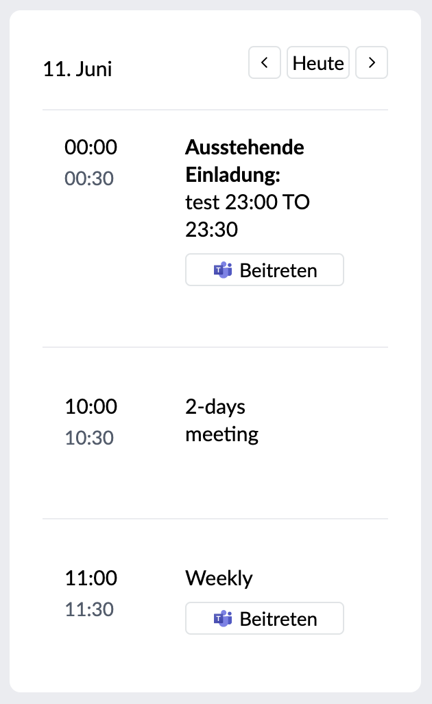 M365-Meetings Widget – Haiilo Support Center