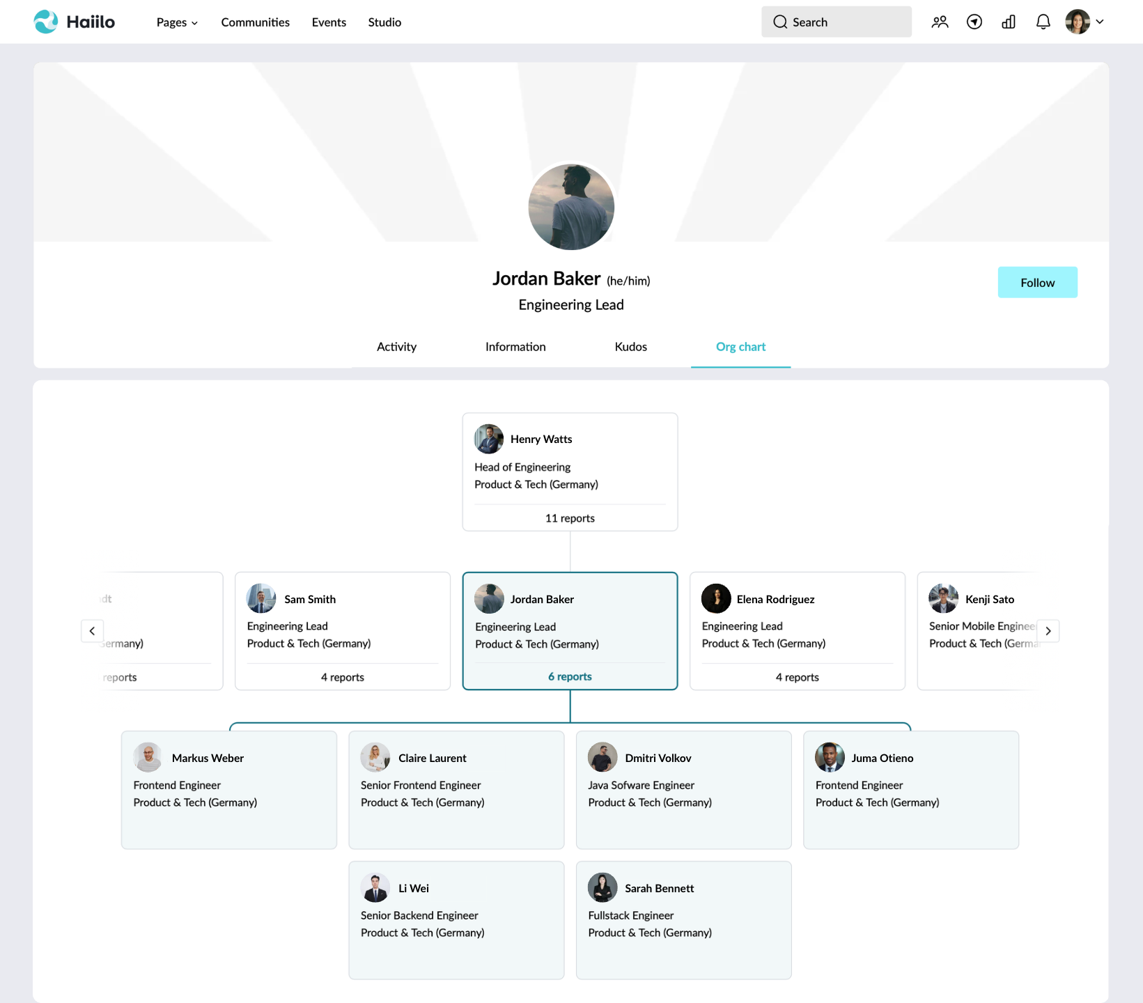 Using the org chart – Haiilo Support Center